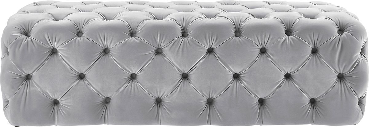 Layla Quinn Gray Polyester Fabric Ottoman | Rooms to Go
