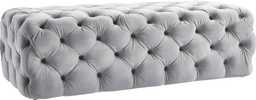 Layla Quinn Gray Polyester Fabric Ottoman | Rooms to Go