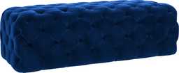 Layla Quinn Navy Blue Polyester Fabric Ottoman | Rooms to Go