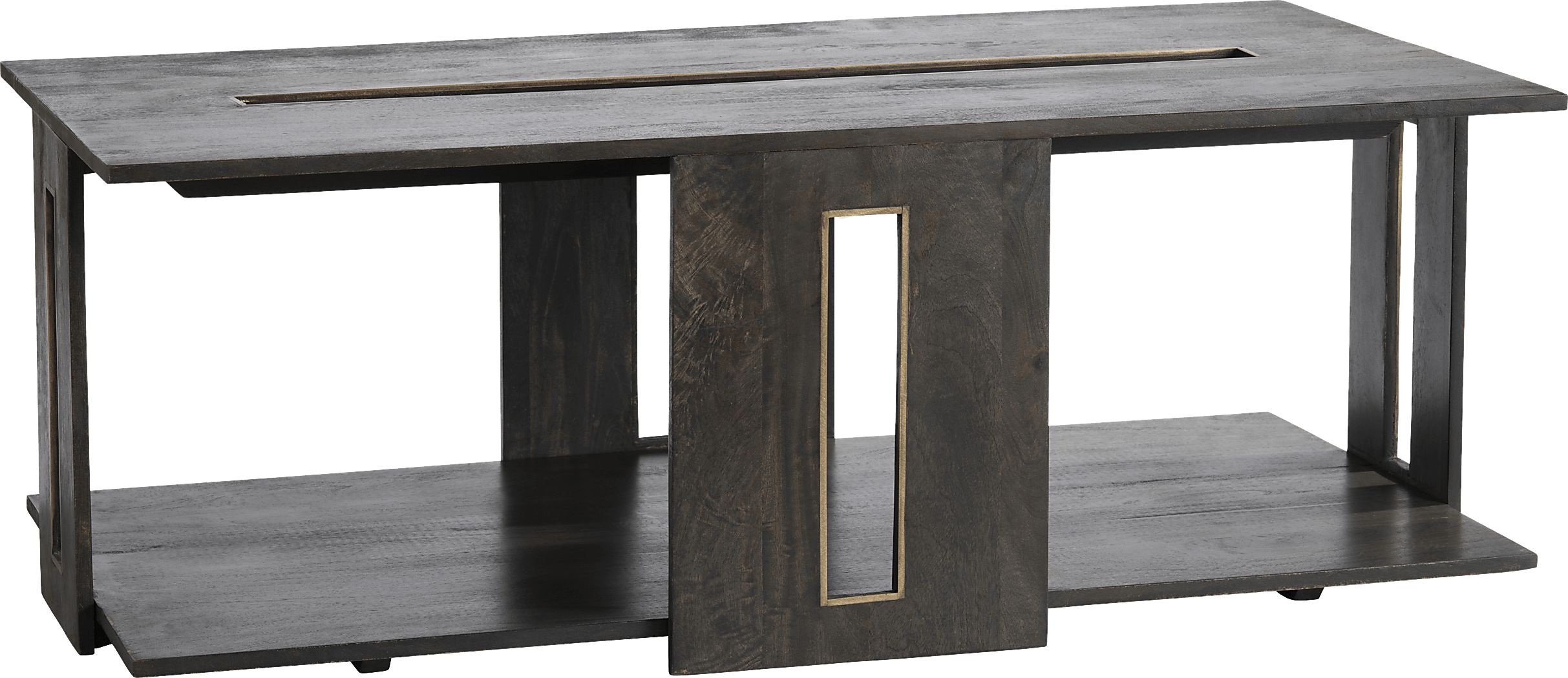 Leahy Dark Brown Wood Cocktail Table | Rooms to Go