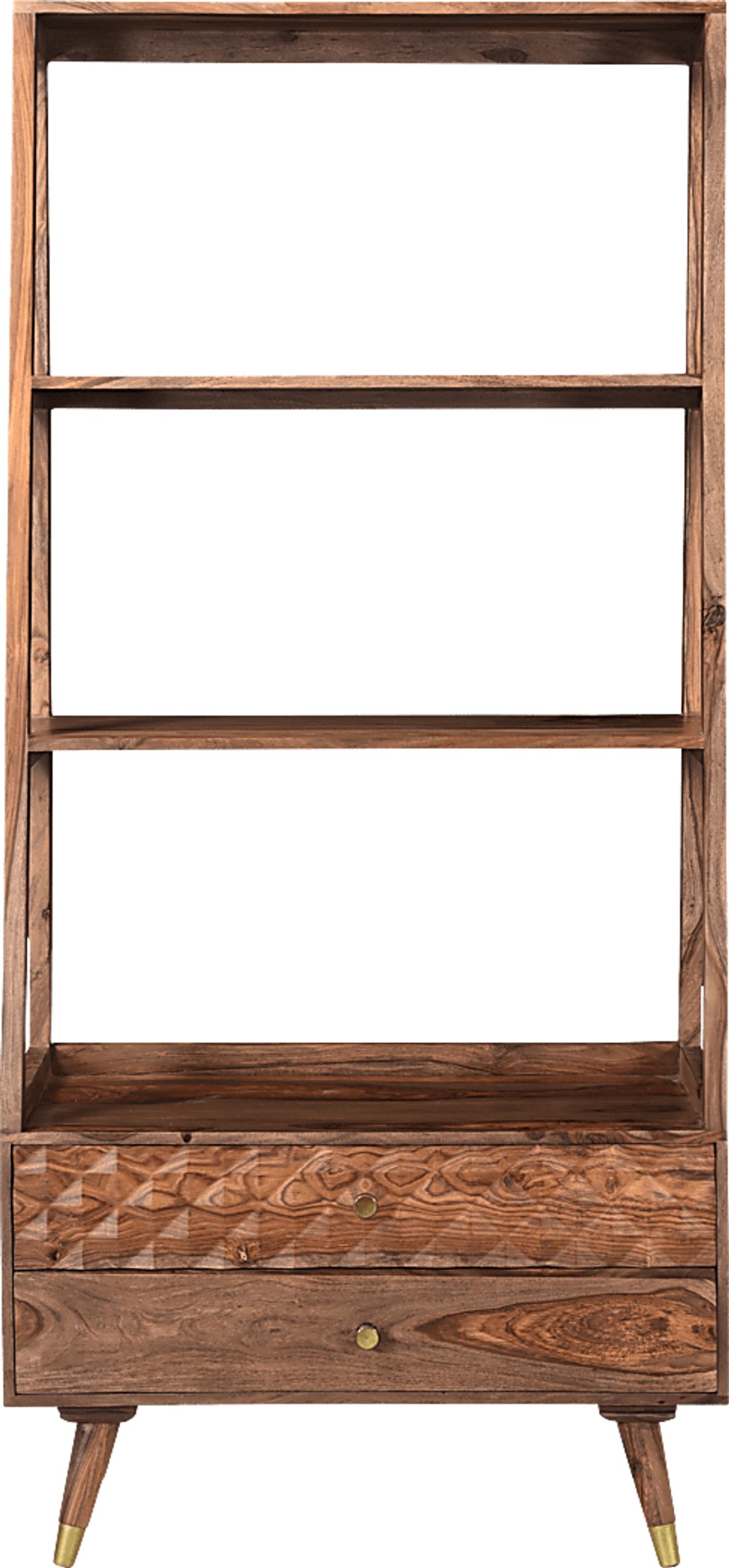 Ledford Brown Dark Wood Bookcase | Rooms to Go