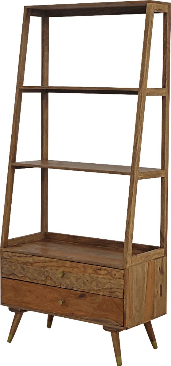 Ledford Brown Dark Wood Bookcase - Rooms To Go