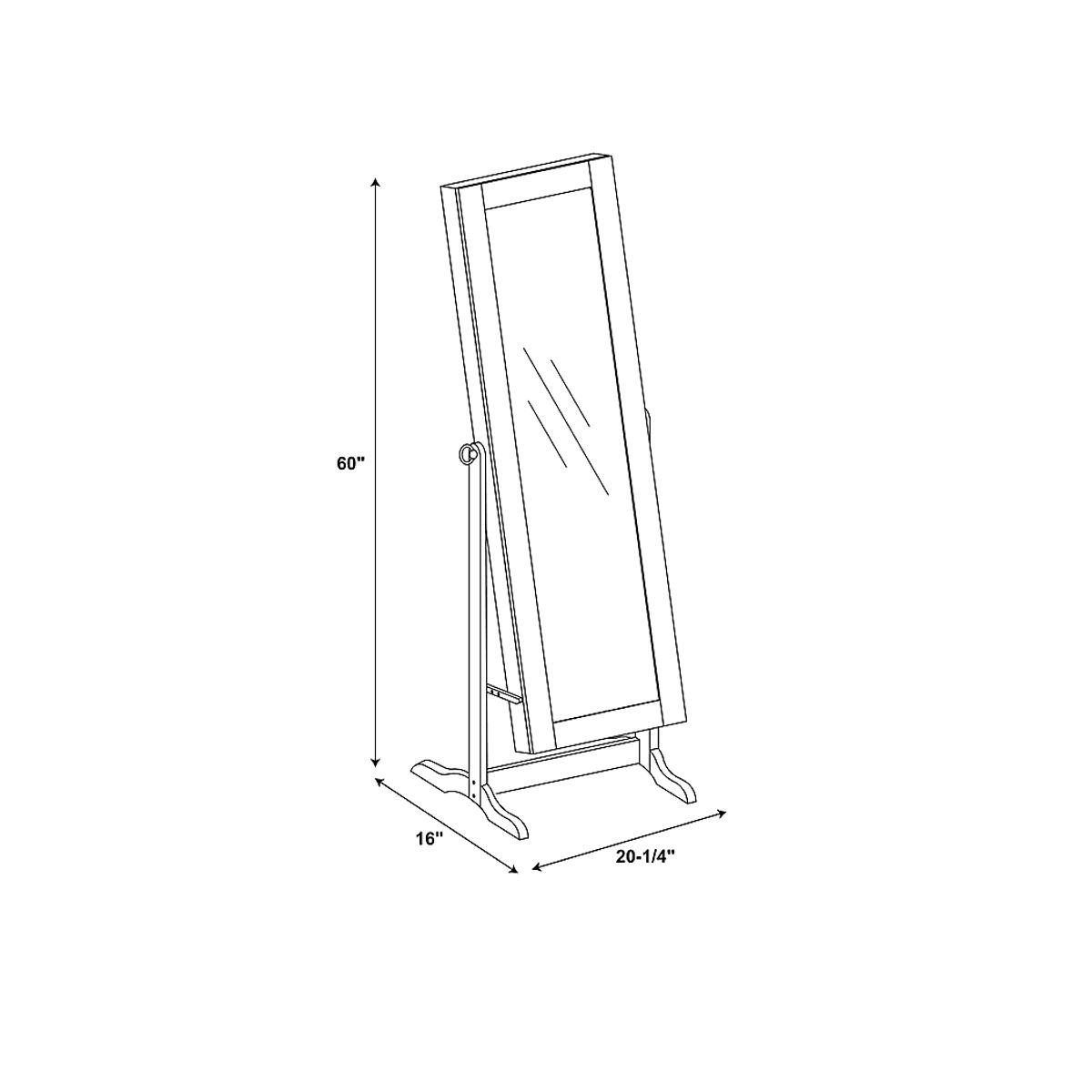 Lejuene Cherry Dark Wood Jewelry Armoire | Rooms to Go