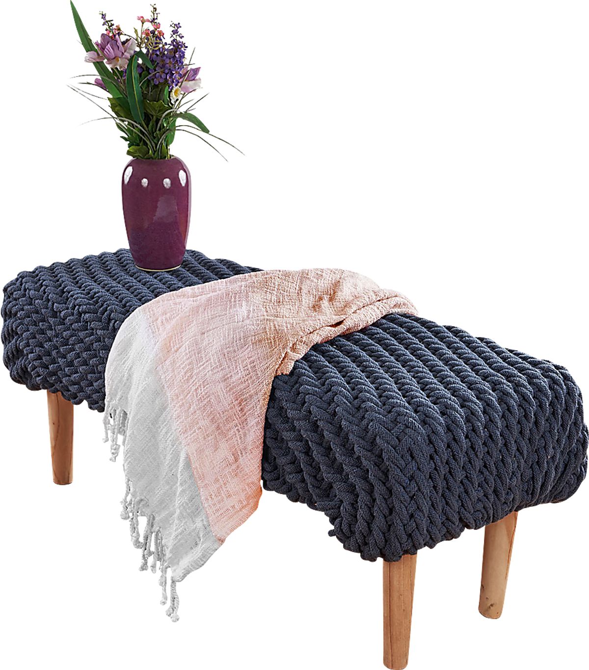 Leley Peach Orange Throw Blanket | Rooms to Go