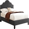 Lenosa Charcoal Black,Gray Polyester Fabric Queen Bed | Rooms to Go