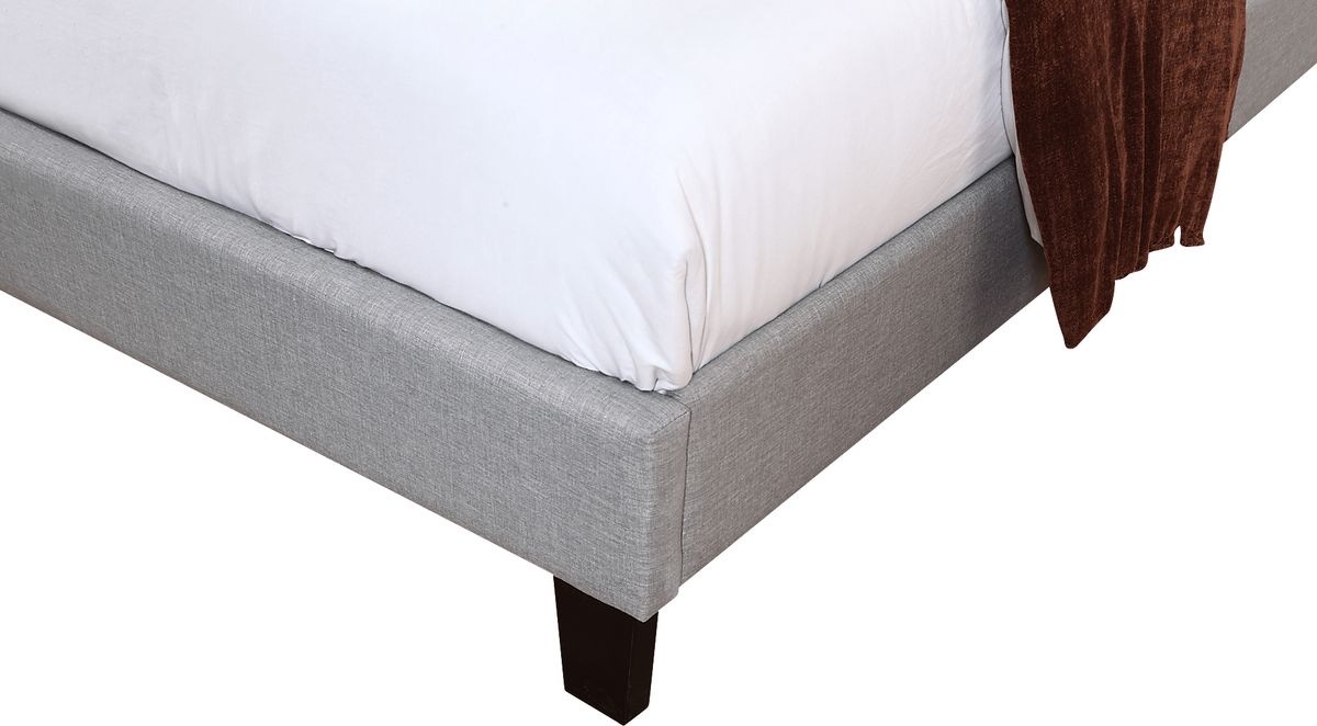 Lenosa Gray Polyester Fabric Queen Bed | Rooms to Go