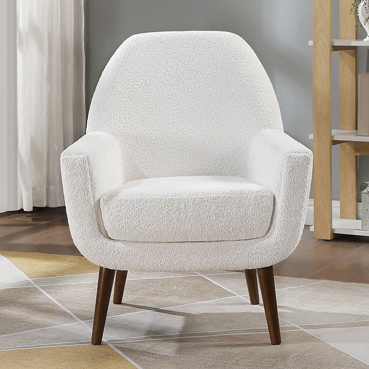 Lepaio White Polyester Fabric Arm Chair | Rooms to Go