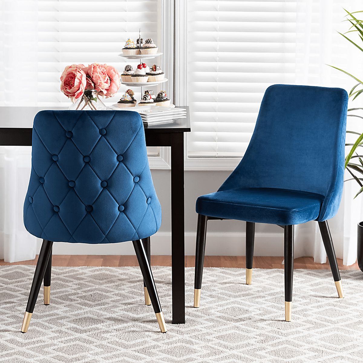 Lepak Blue Polyester Fabric Dining Chair | Rooms to Go