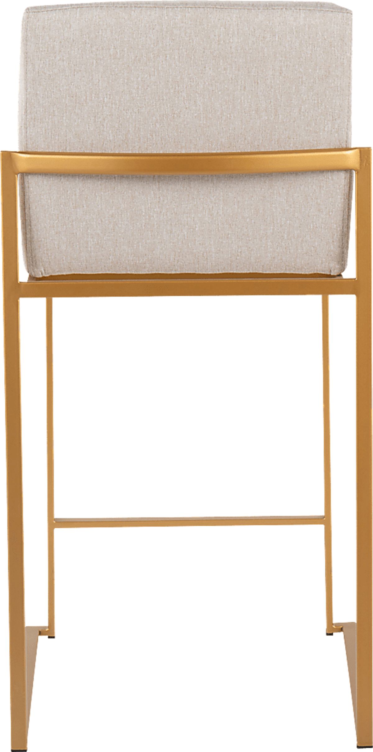 Leserna I Gold Colors,Metal Beige Polyester Fabric Counter Height Stool ...
