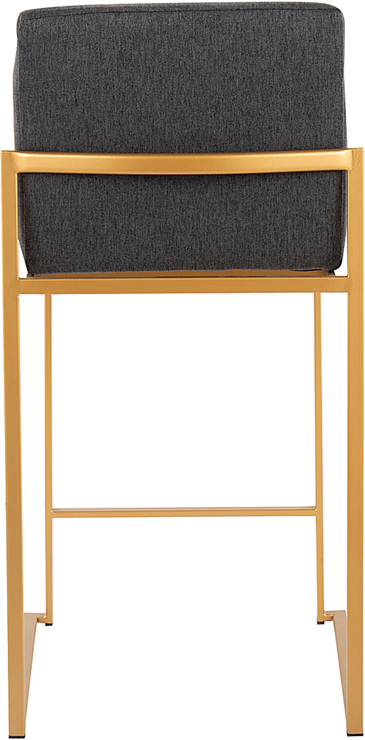 Leserna I Charcoal Gray Polyester Fabric Counter Height Stool, Set Of 2 ...