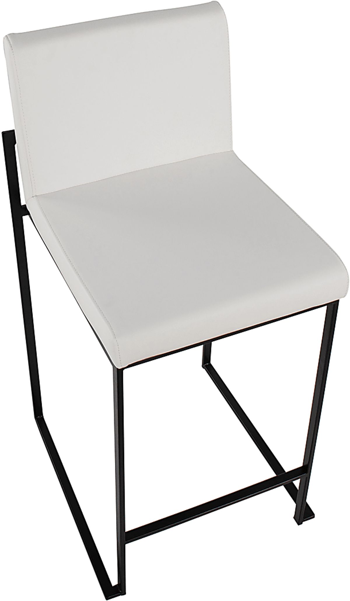 Leserna II White Colors,White Pu Leather Counter Height Stool, Set Of 2 ...