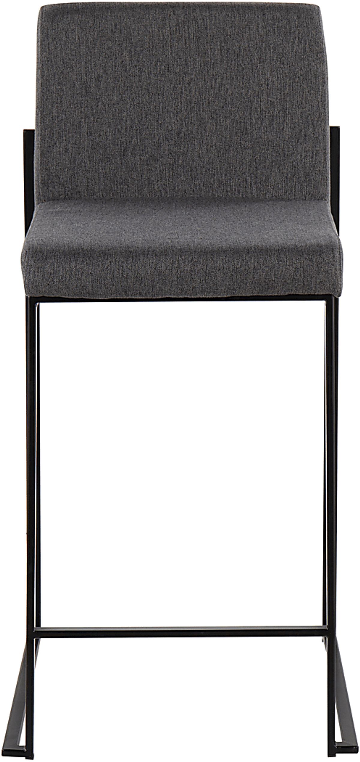Leserna III Charcoal Gray Polyester Fabric Counter Height Stool, Set Of ...