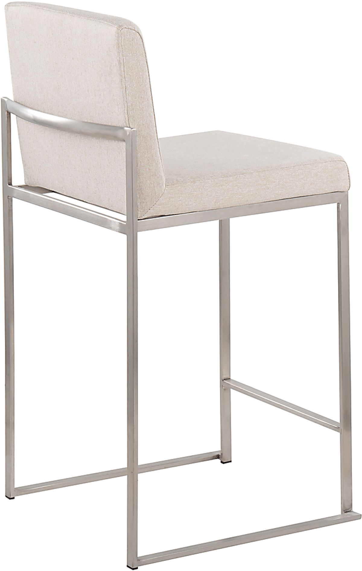 Leserna V Beige Colors,Light Wood,White Polyester Fabric Counter Height ...