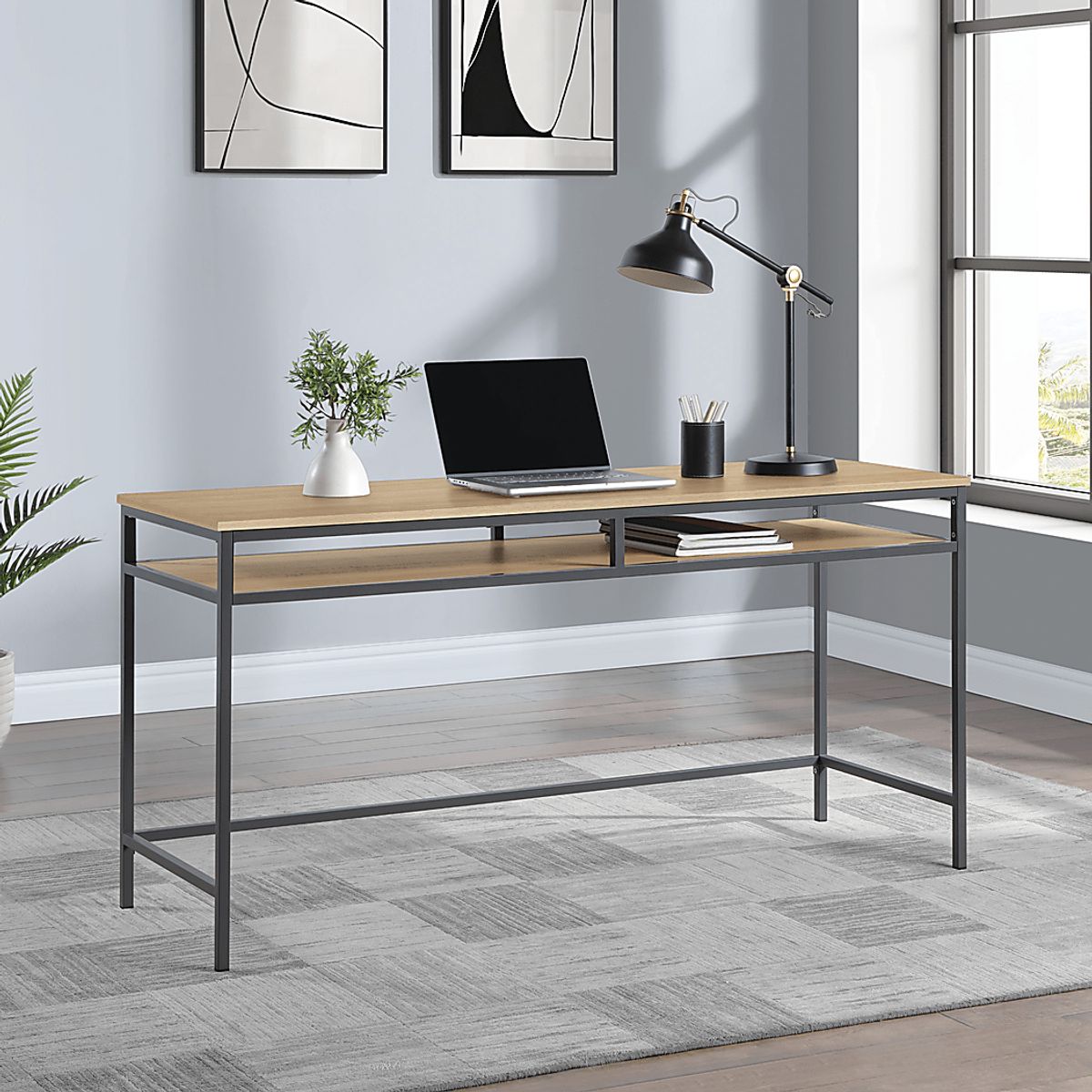 Leshi Brown Desk | Rooms to Go