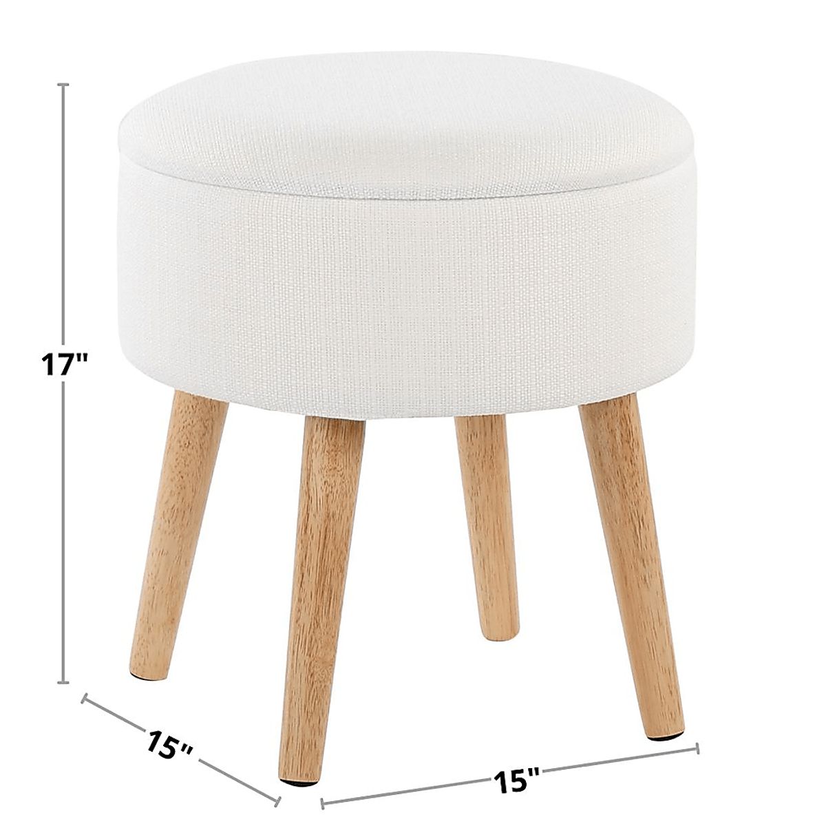 Leverde Cream Beige Polyester Fabric Ottoman, Set Of 2 | Rooms to Go