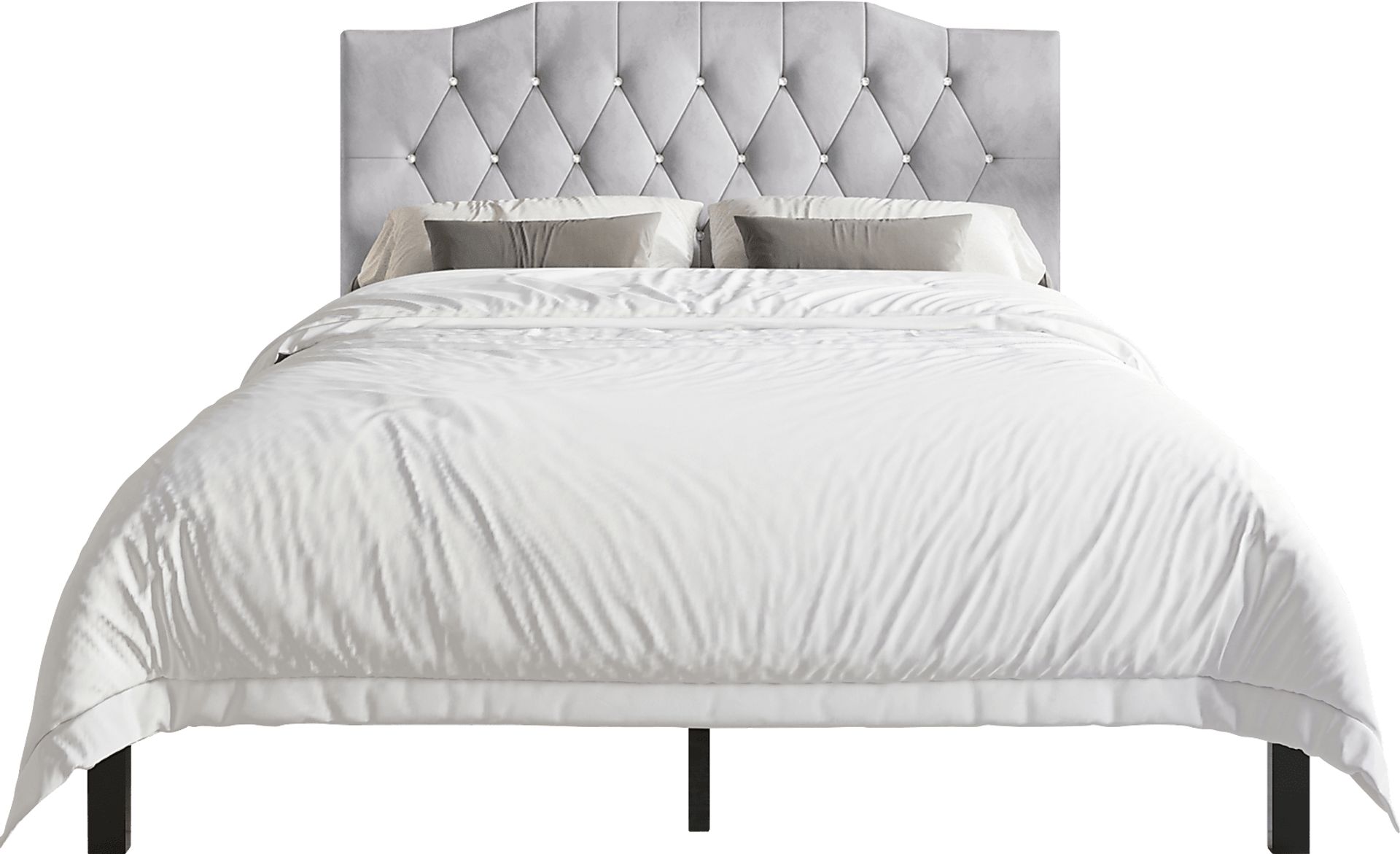 Leveson Gray Polyester Fabric King Bed | Rooms to Go