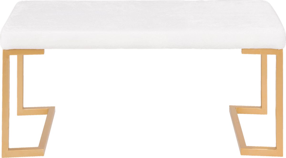 Leyden White Bench | Rooms to Go