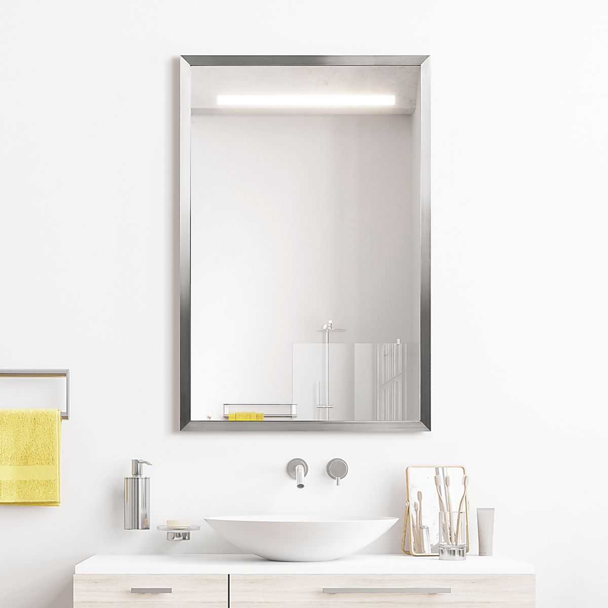 Leyner Silver Gray Mirror | Rooms to Go