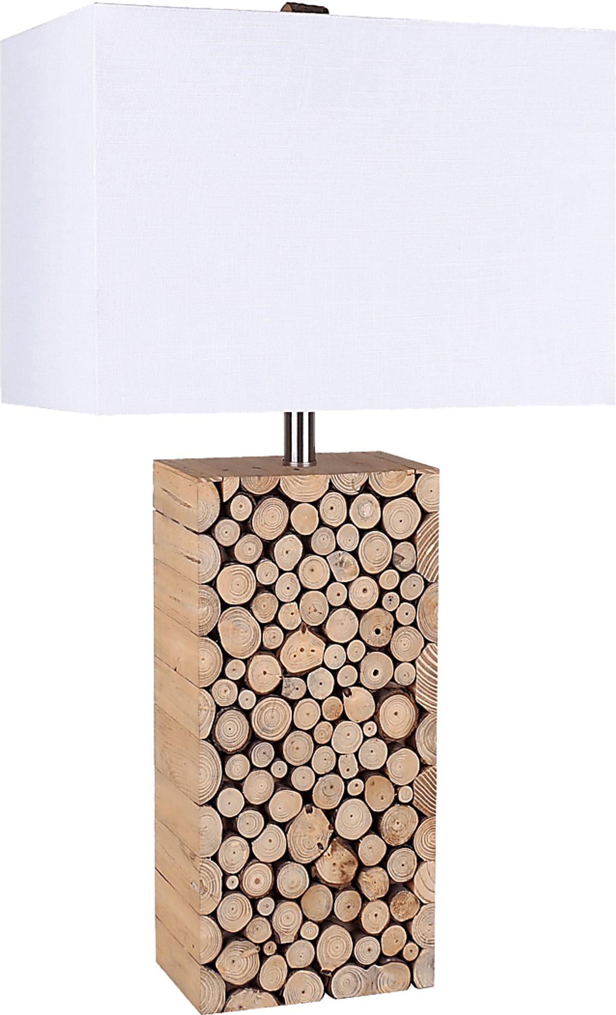 Lillian Edge Natural Beige,White Table Lamp | Rooms to Go