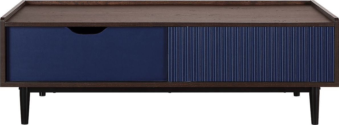Lindall Navy Blue Cocktail Table - Rooms To Go