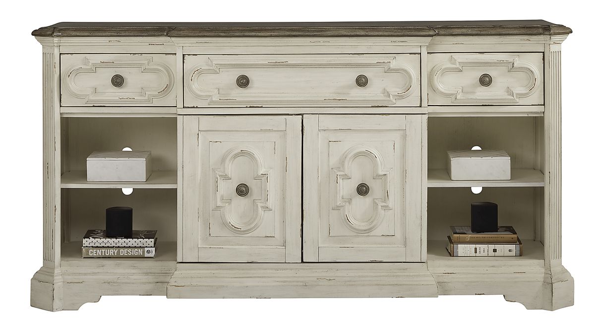Lindenwood White Colors,White Console | Rooms to Go