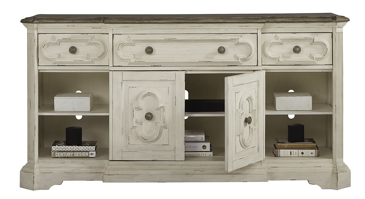Lindenwood White Colors,White Console | Rooms to Go