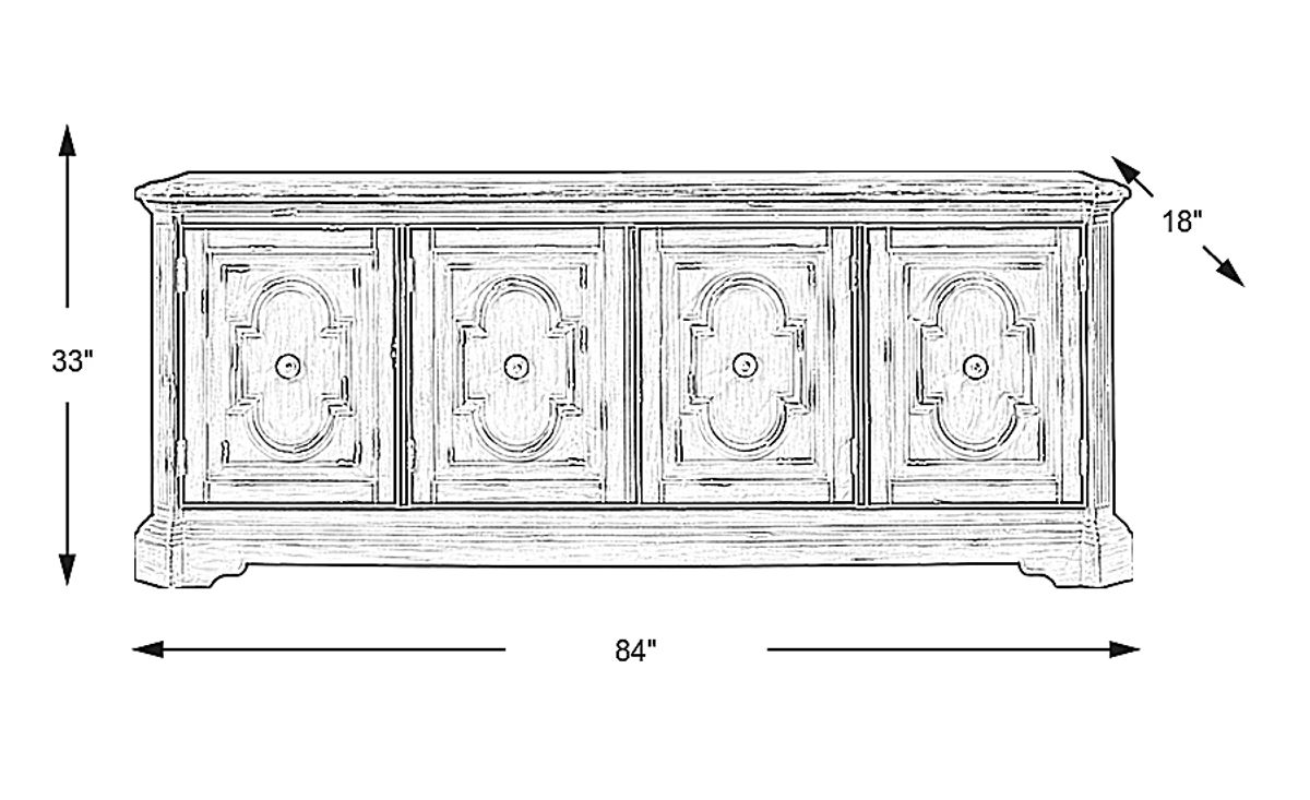 Lindenwood White Colors,White Console | Rooms to Go