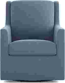 Lindsey Blue Woven Swivel Accent Chair | Rooms to Go