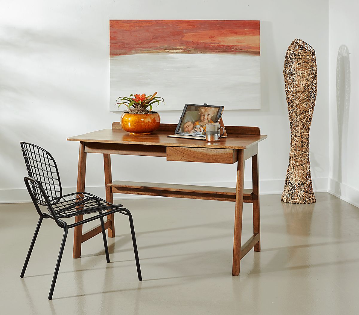 Lineran Brown Dark Wood Desk | Rooms to Go