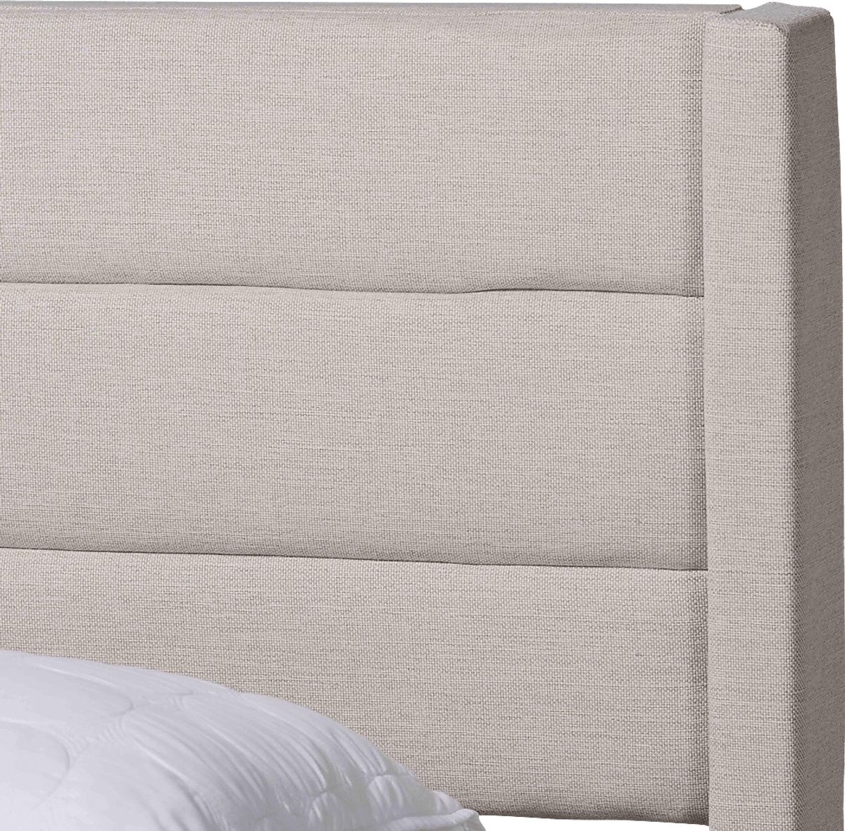 Linnaean Beige Polyester Fabric Full Bed | Rooms to Go