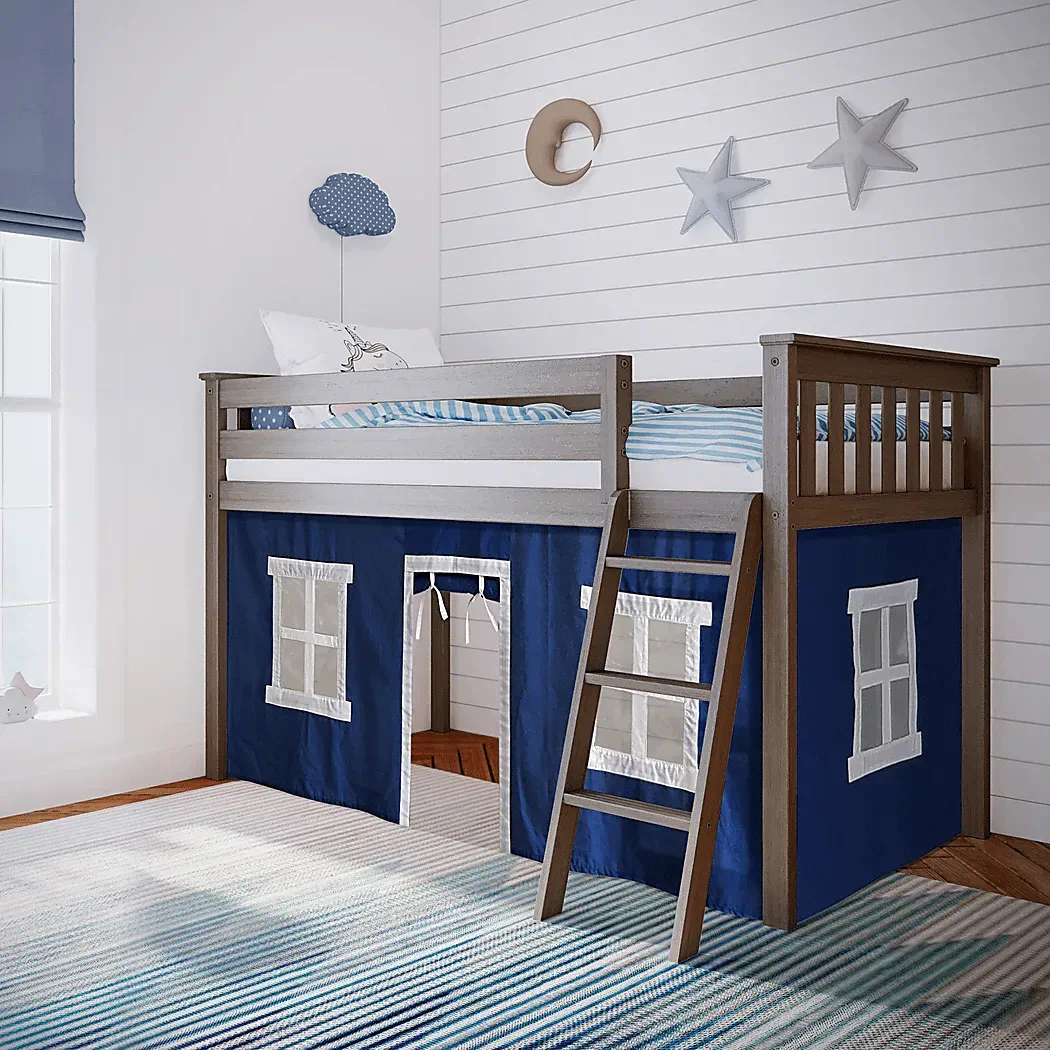 Linnett Brown Dark Wood Loft Bed | Rooms to Go