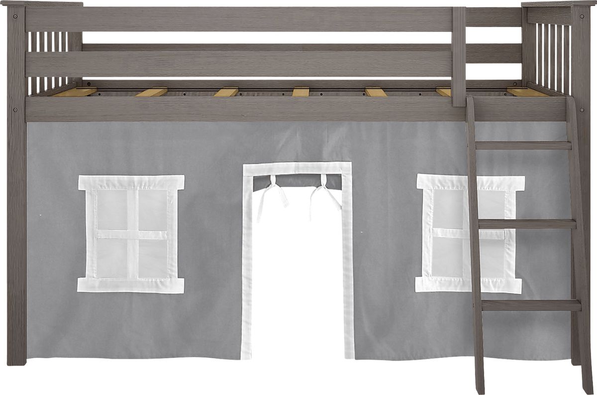 Linnett Brown Dark Wood Loft Bed | Rooms to Go