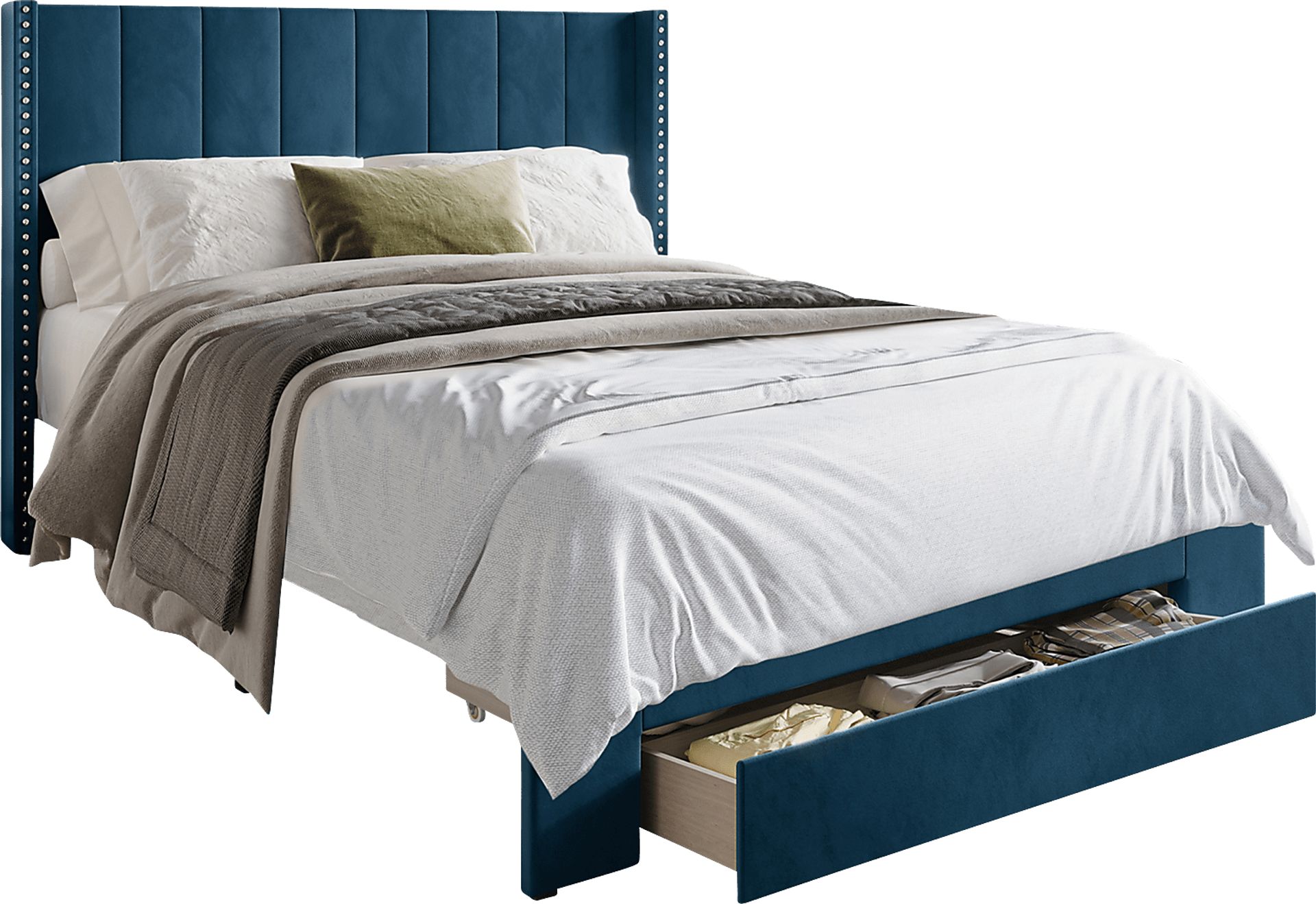 Lischey Blue Colors Polyester Fabric King Bed | Rooms to Go