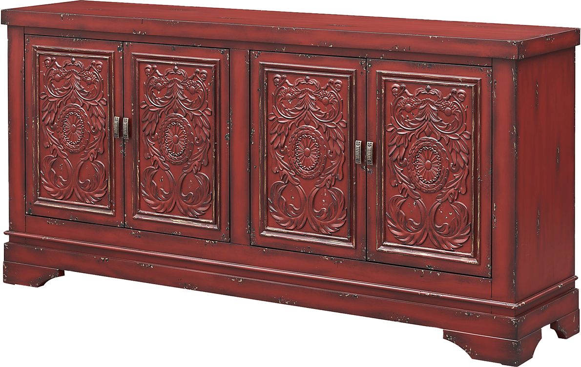 Listerbrook Red Colors Credenza - Rooms To Go