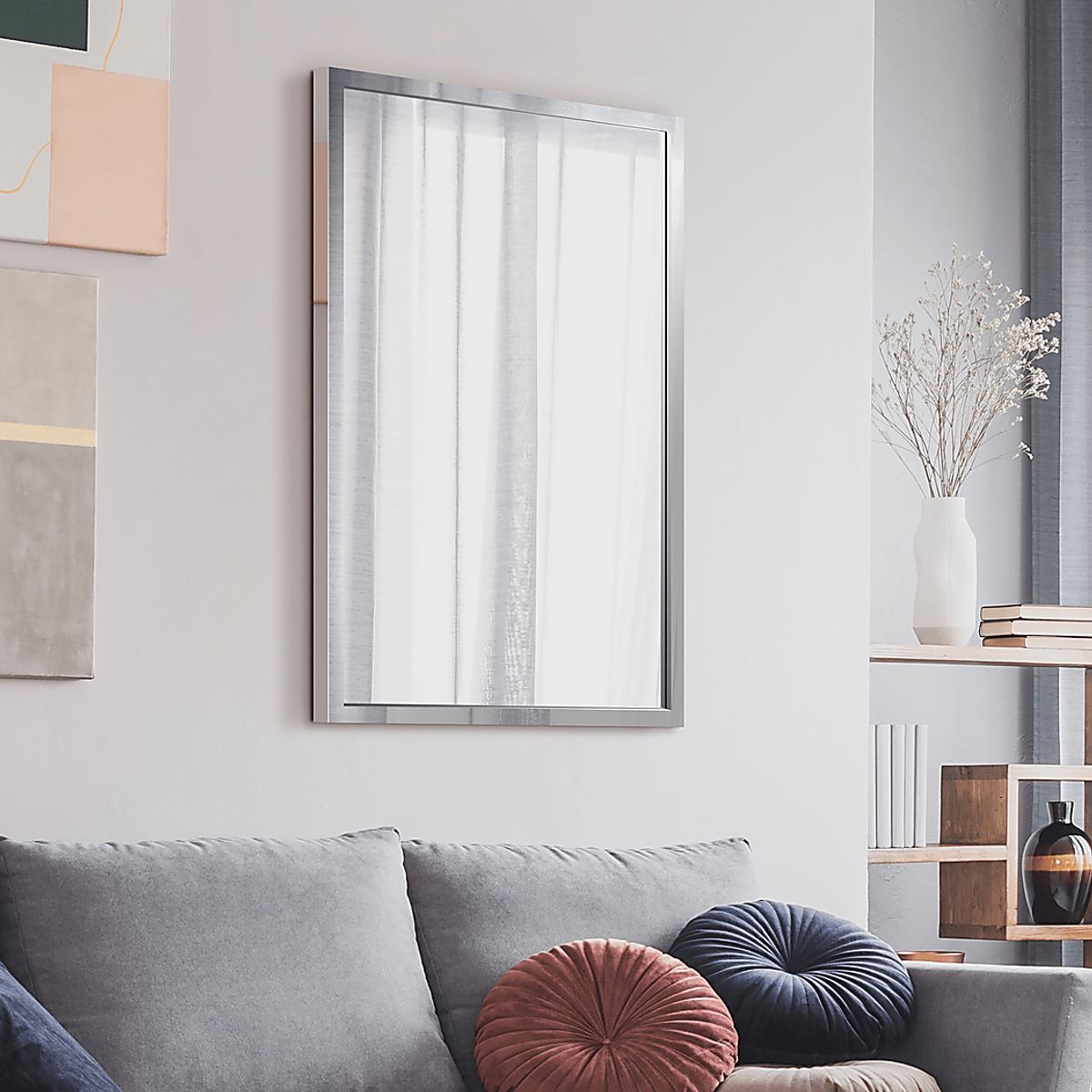 Littell Silver Gray Mirror | Rooms to Go