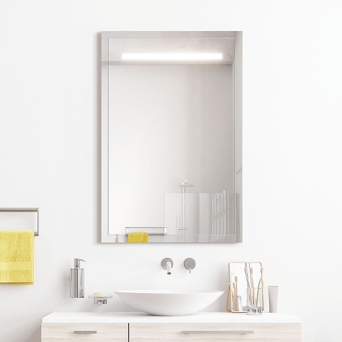 Littell Silver Gray Mirror | Rooms to Go