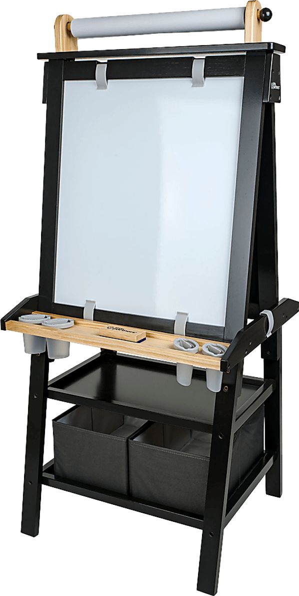 Little Partners Charcoal Black,Gray Art Center - Rooms To Go