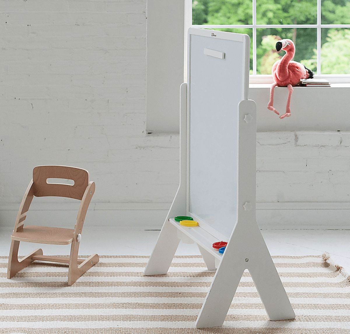 Little Partners White Colors,White Two Sided Art Easel | Rooms to Go