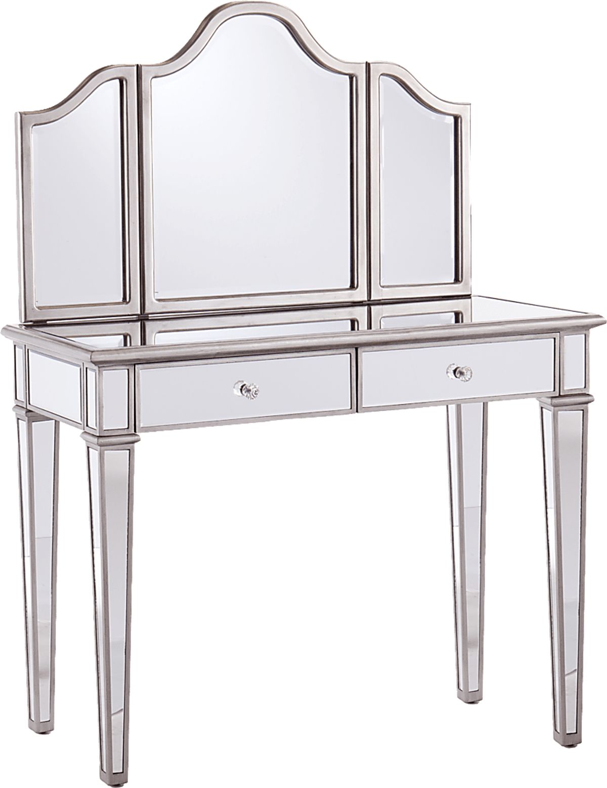 Llanfair Silver Gray Vanity Set | Rooms to Go