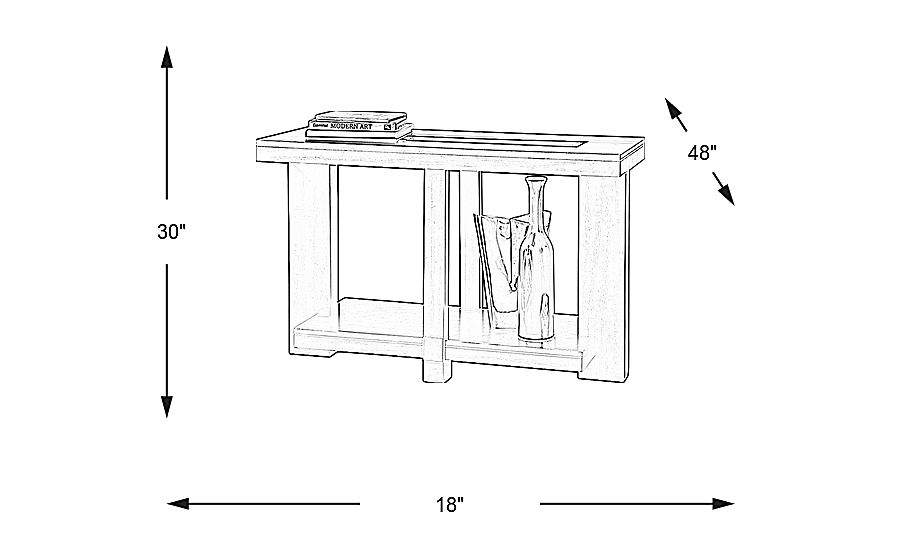 Lochlin Walnut Sofa Table - Rooms To Go