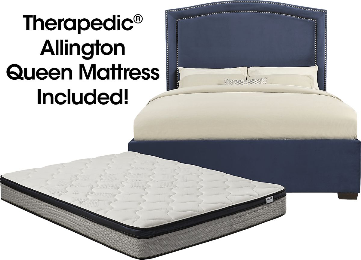 Loden 5 Pc Blue Colors Bed & Mattress Set | Rooms to Go