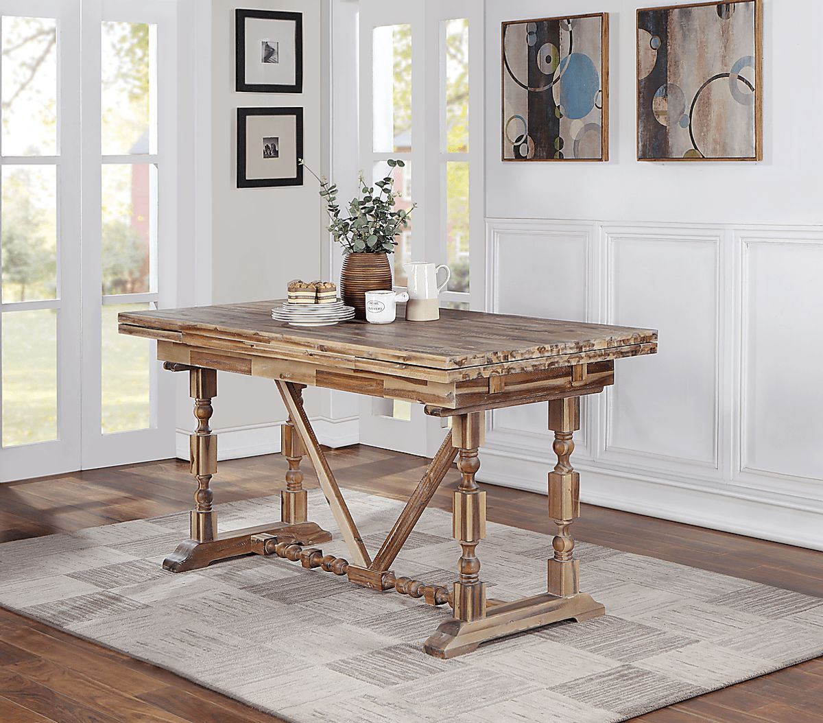 Lofgren Brown Dark Wood Counter Height Dining Table | Rooms to Go