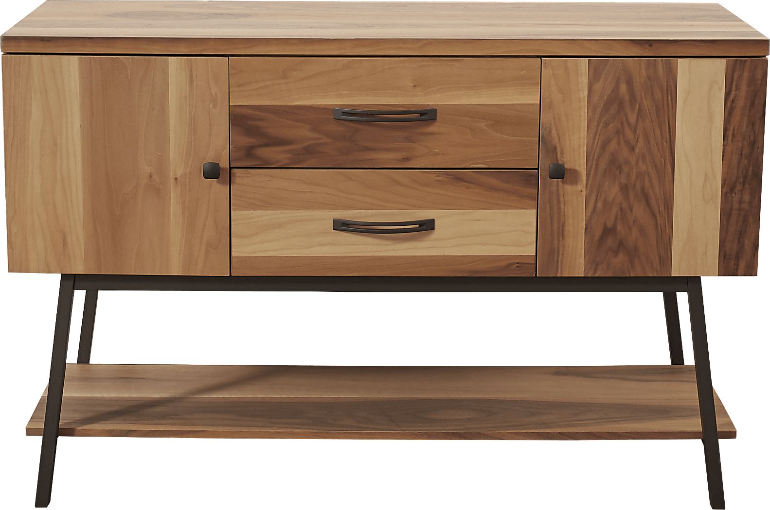 Loft Side Brown Dark Wood Server | Rooms to Go