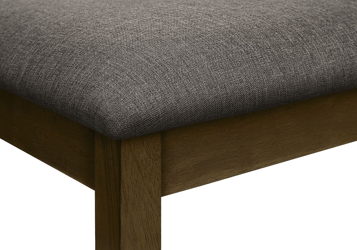 Loftin Brown Dark Wood Polyester Fabric Dining Bench | Rooms to Go