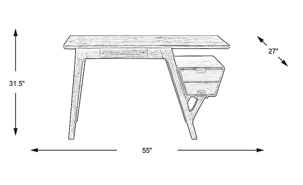 Logan Lodge Natural Light Wood Writing Desk | Rooms to Go