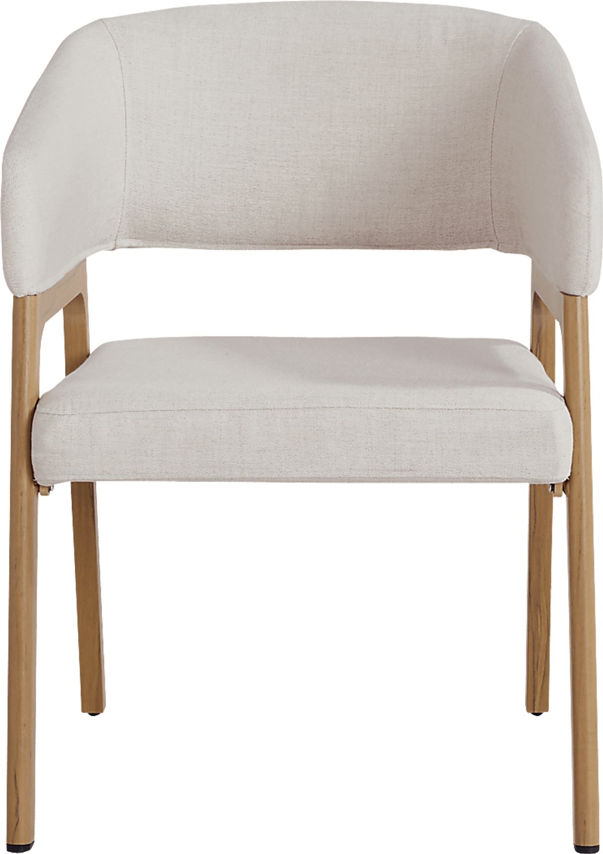 Logen 7 Pc Natural Light Wood Beige Aluminum Outdoor Dining Set With ...