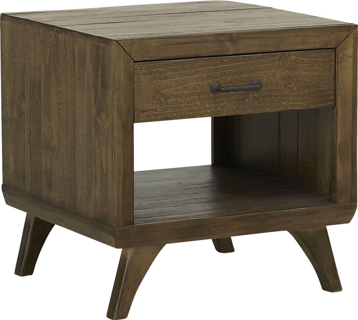 Long Valley Brown Dark Wood End Table - Rooms To Go