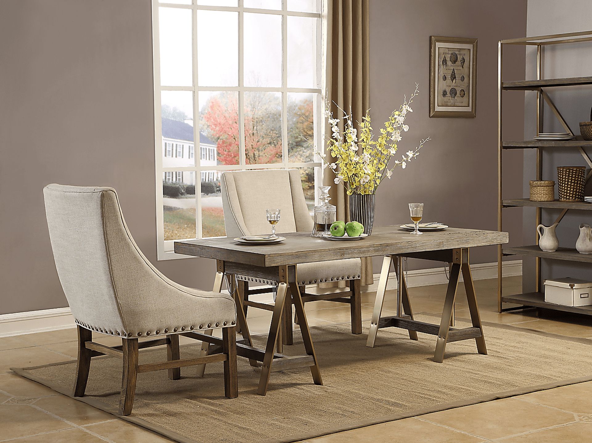 Longcoy Beige Linen,Polyester Fabric Arm Chair | Rooms to Go