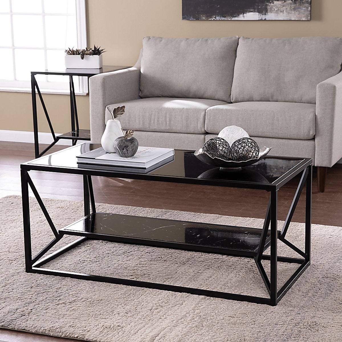Longspur Black Black,Colors Cocktail Table | Rooms to Go