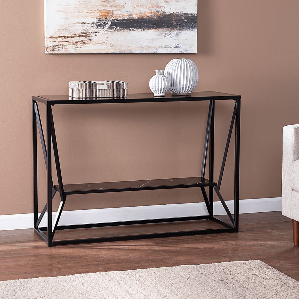 Longspur Black Sofa Table - Rooms To Go